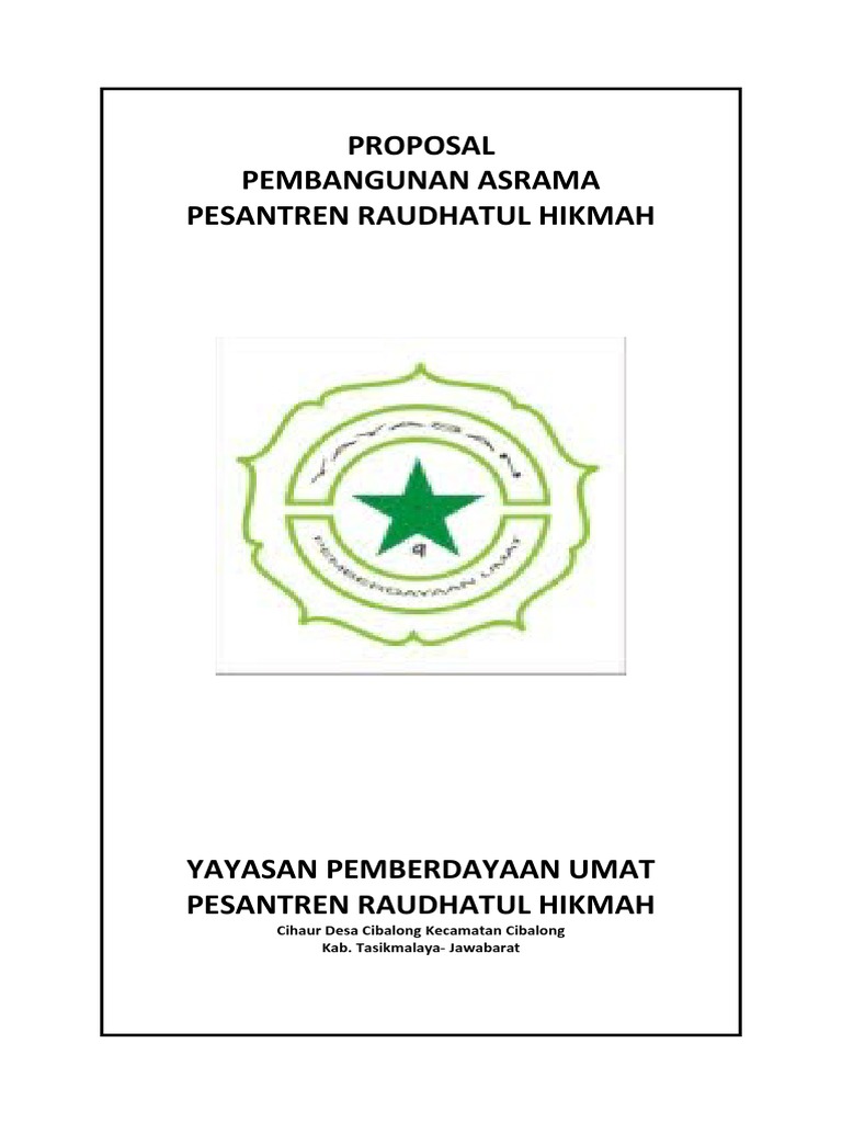 PROPOSAL PEMBANGUNAN ASRAMA PESANTREN | PDF