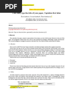Elsevier Template 1 | PDF | Microsoft Word | Copyright
