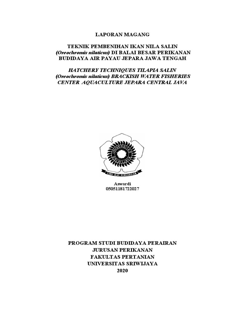 Laporan Magang-Aswardi | PDF | Sains & Matematika