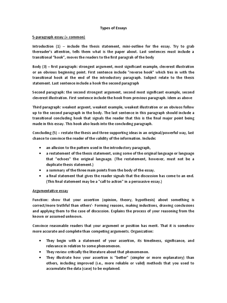 types-of-essays-pdf-essays-argument
