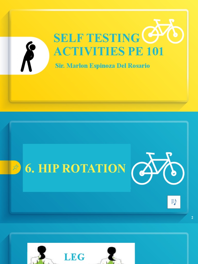 Self-testing activities and exercises for physical fitness (PE 101 ...