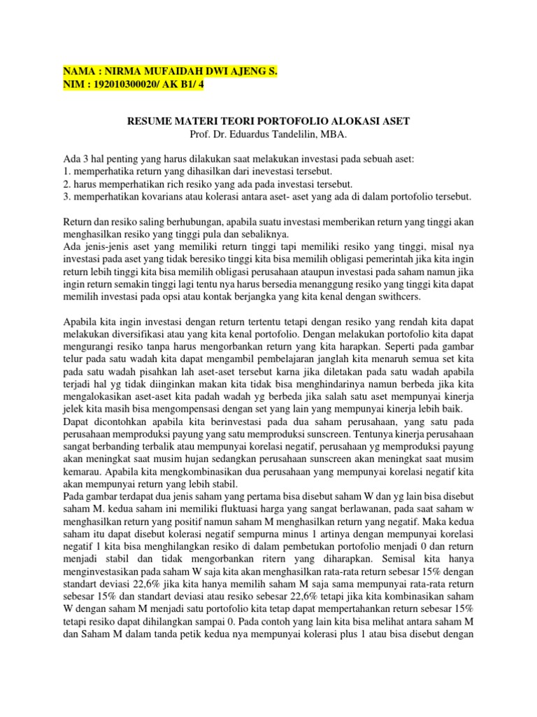 Nirma Mufaidah - Resume | PDF | Karier & Perkembangan | Bisnis