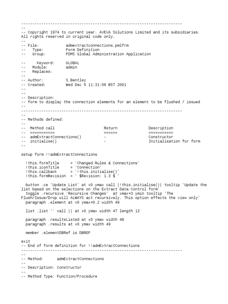 Admextractconnections PMLFRM | Download Free PDF | Subroutine | Programming Paradigms