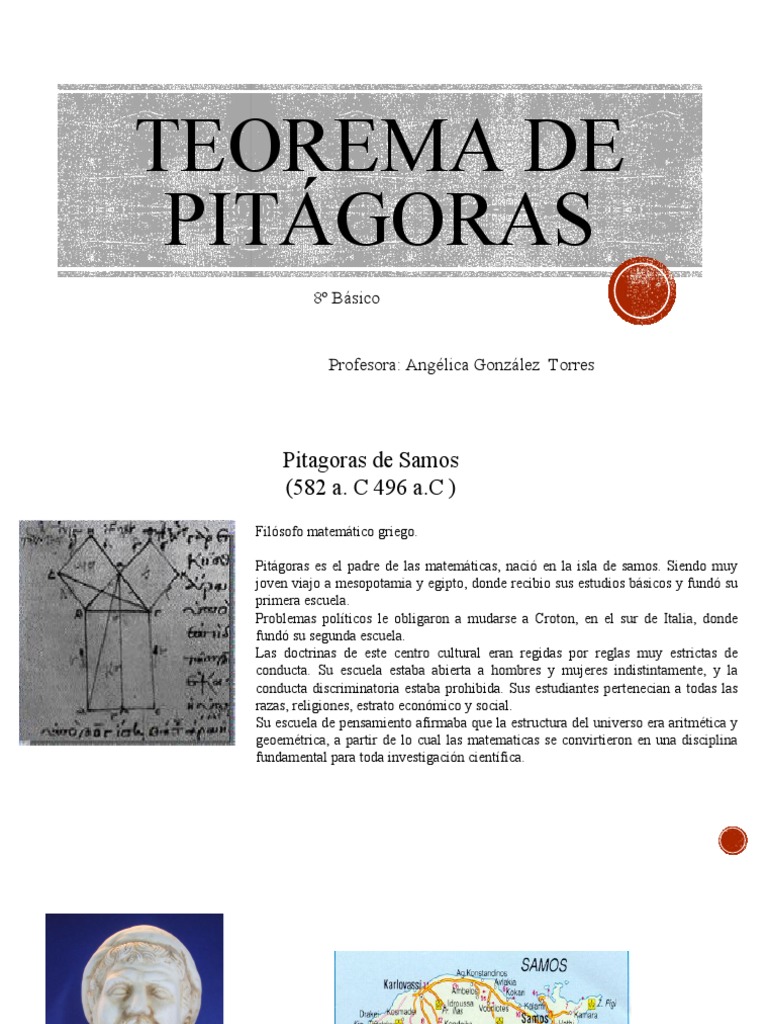 Teorema de Pitágoras: 8º Básico | PDF | Triángulo | Pitágoras