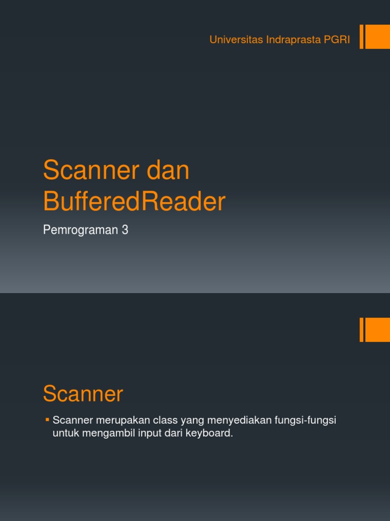 Pertemuan 10 Scanner Dan BufferedReader | PDF