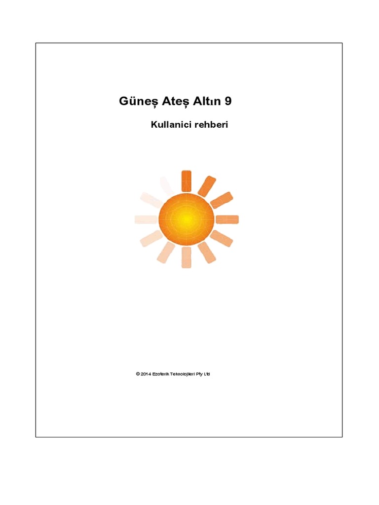 Solar Fire 9 Kullanıcı Kılavuzu | PDF
