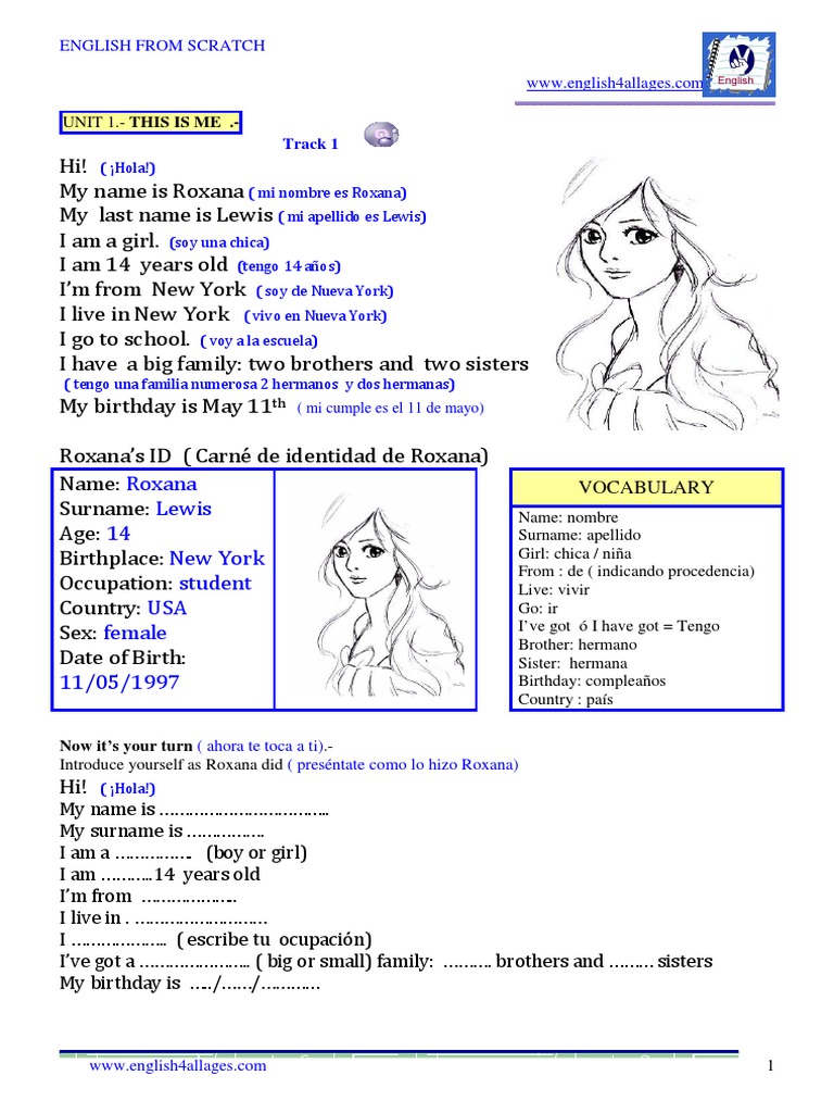 Unit 1. - This Is Me - Esta Soy Yo | PDF