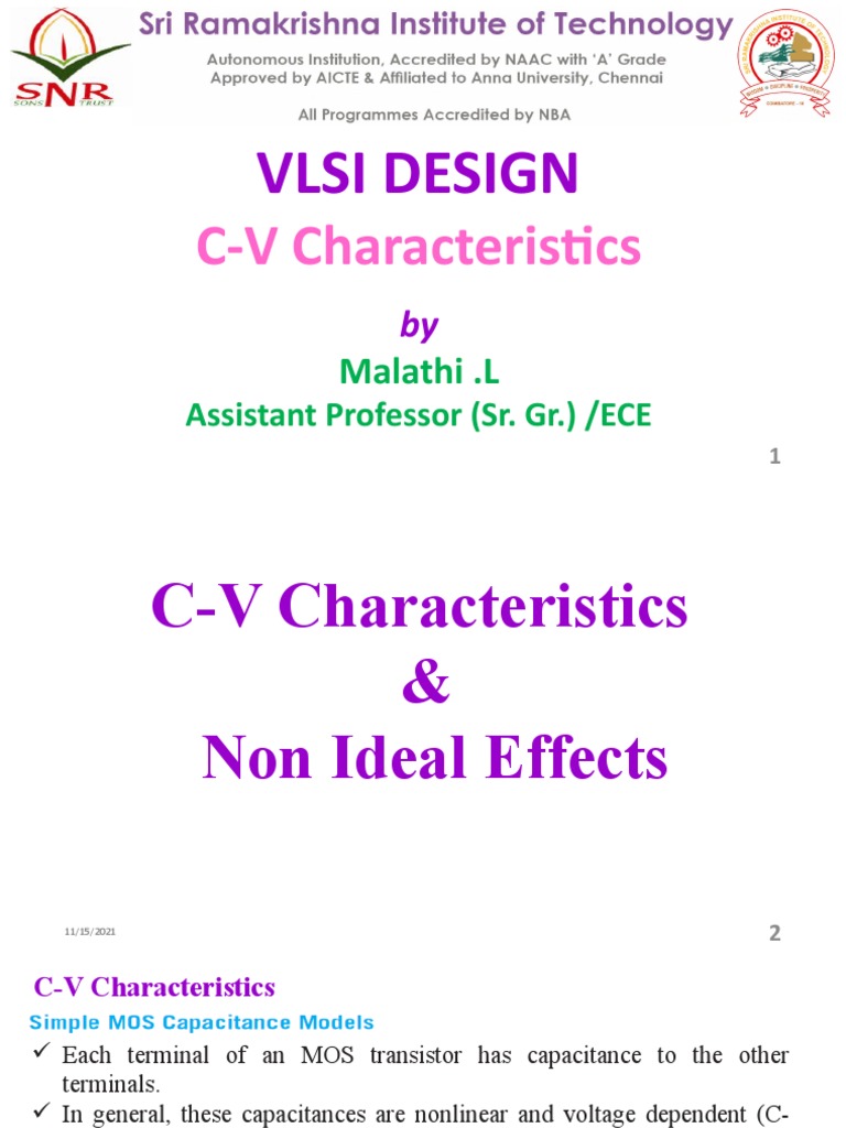 VLSI C - V Characteristics | PDF | Field Effect Transistor | Mosfet