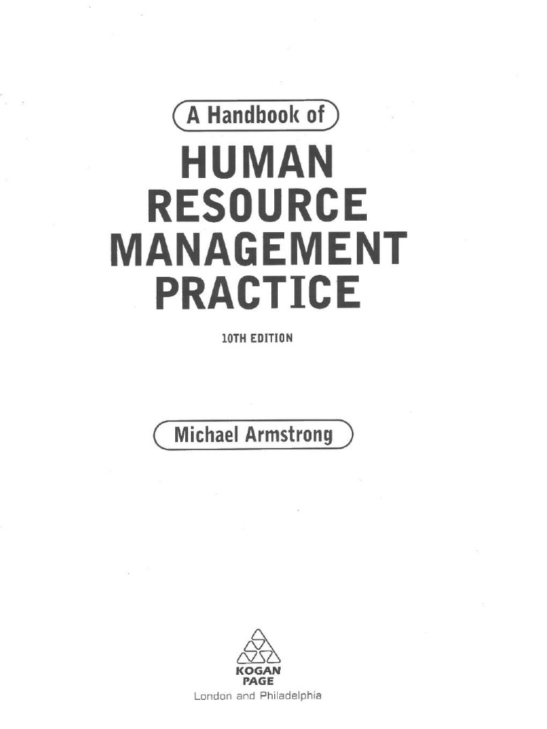 009 A Handbook of Human Resource Management, 10th Edition, Michael ...