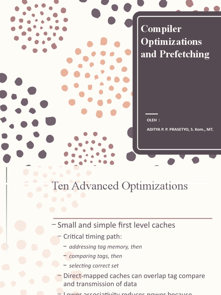 Compiler Optimizations and Prefetching | PDF | Cpu Cache | Computer ...