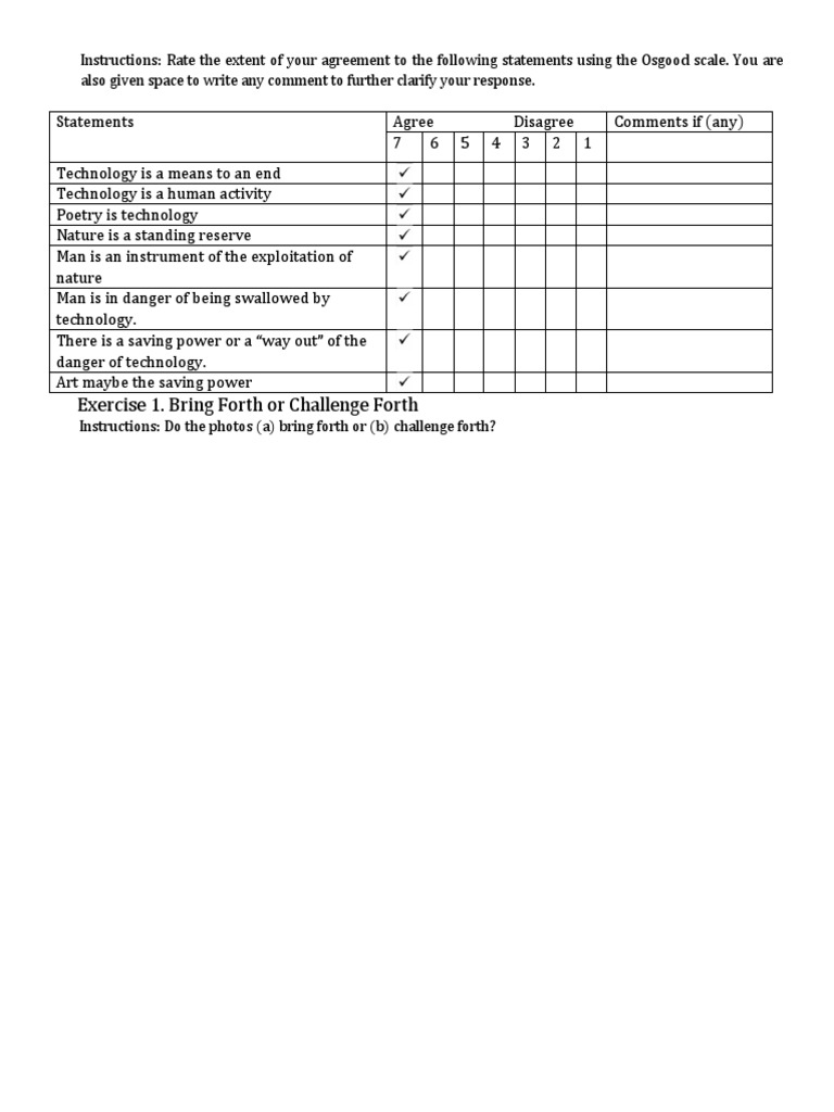 Exercise 1. Bring Forth or Challenge Forth | PDF | Communication | Facebook