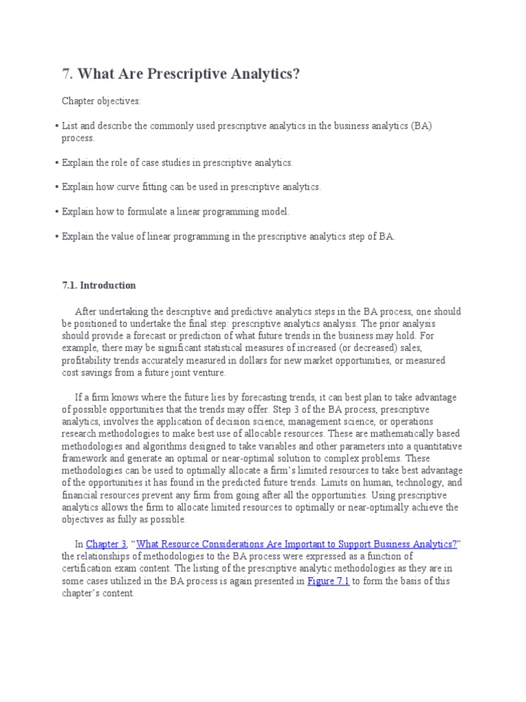 Chapter 7 Iba | PDF | Analytics | Mathematical Optimization