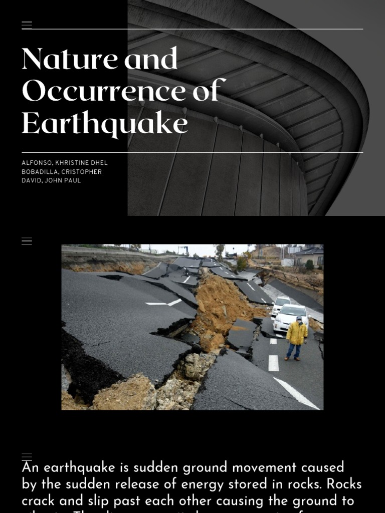 Nature and Occurrence of Earthquake | PDF | Fault (Geology) | Earthquakes