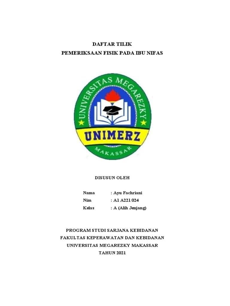 Daftar Tilik Nifas | PDF | Kesehatan Holistik | Sains & Matematika