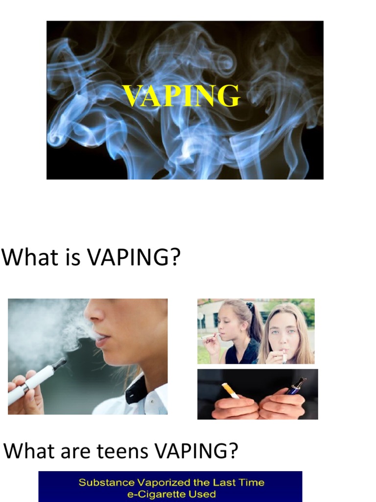 Vaping Presentation | PDF | Electronic Cigarette | Tobacco