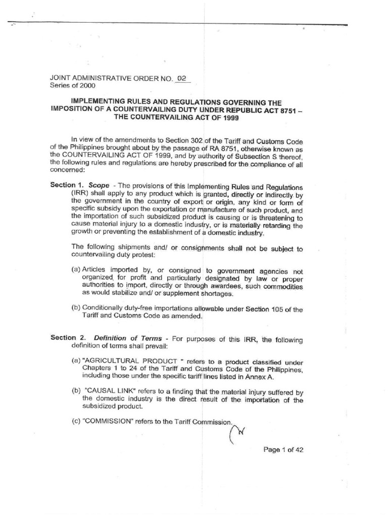 Implementing Rules and Regulations (IRR) of RA 8751 | PDF