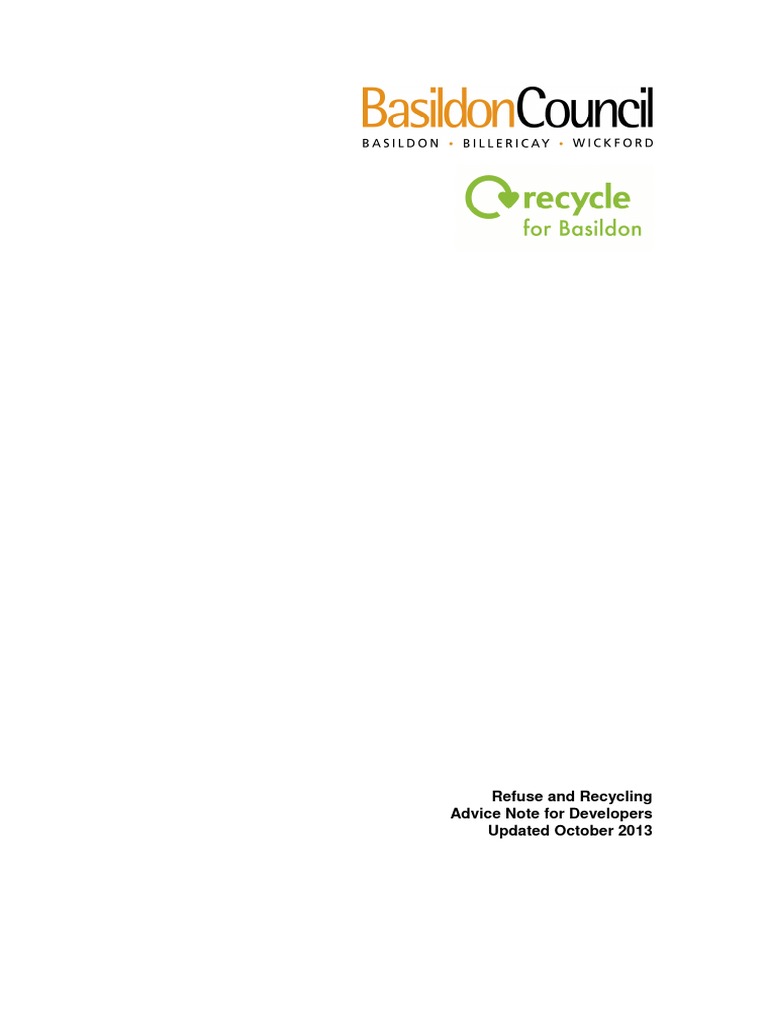 Basildon Council - Refuse Advice For Developers v1 | PDF | Recycling ...