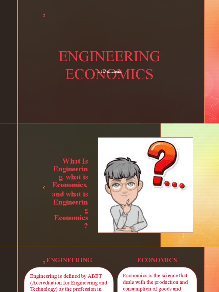 Engineering Economics: 1.1 Definitions | PDF | Engineering Design ...