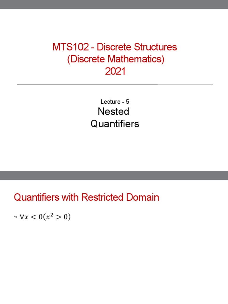 MTS102 - Discrete Structures (Discrete Mathematics) 2021: Nested ...