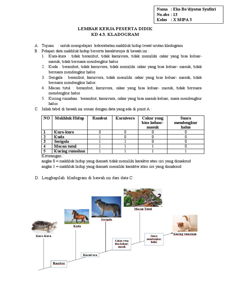 Kladogram Kekerabatan Makhluk Hidup | PDF
