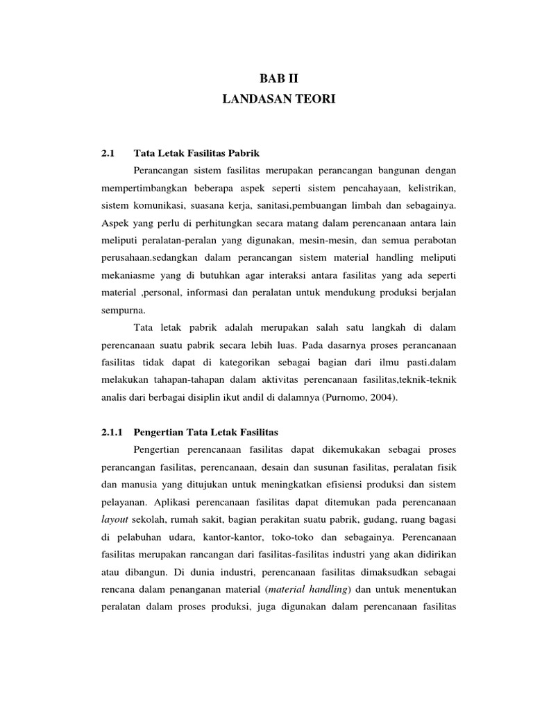 Bab Ii Landasan Teori | PDF