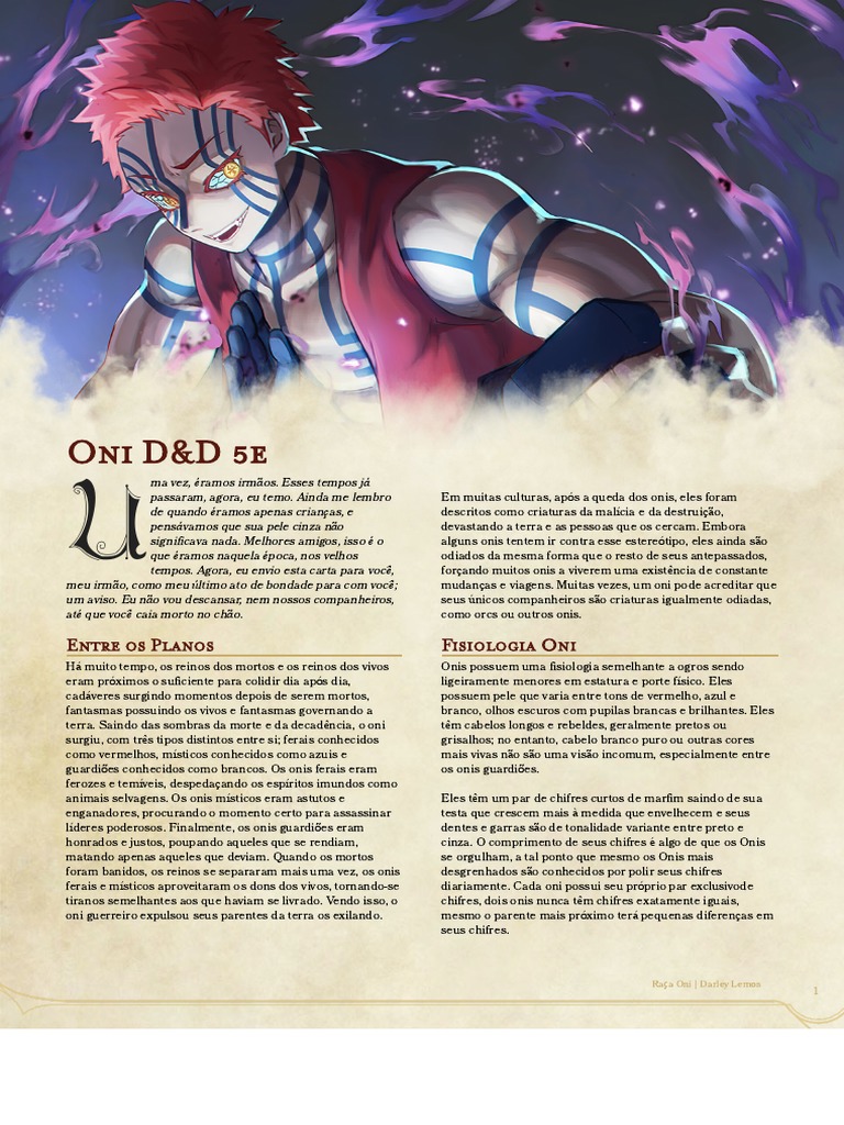 D&D 5E - Oni | PDF | Terra | Humano
