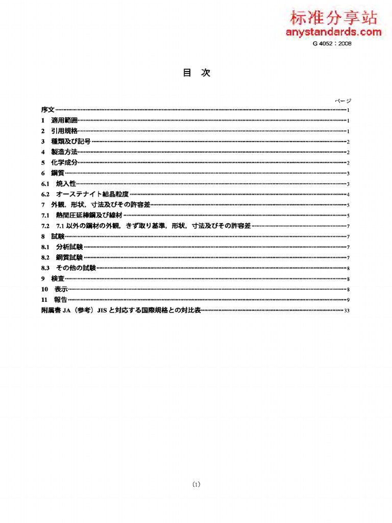 Jis G4052-08 | PDF | Chemical Substances | Materials