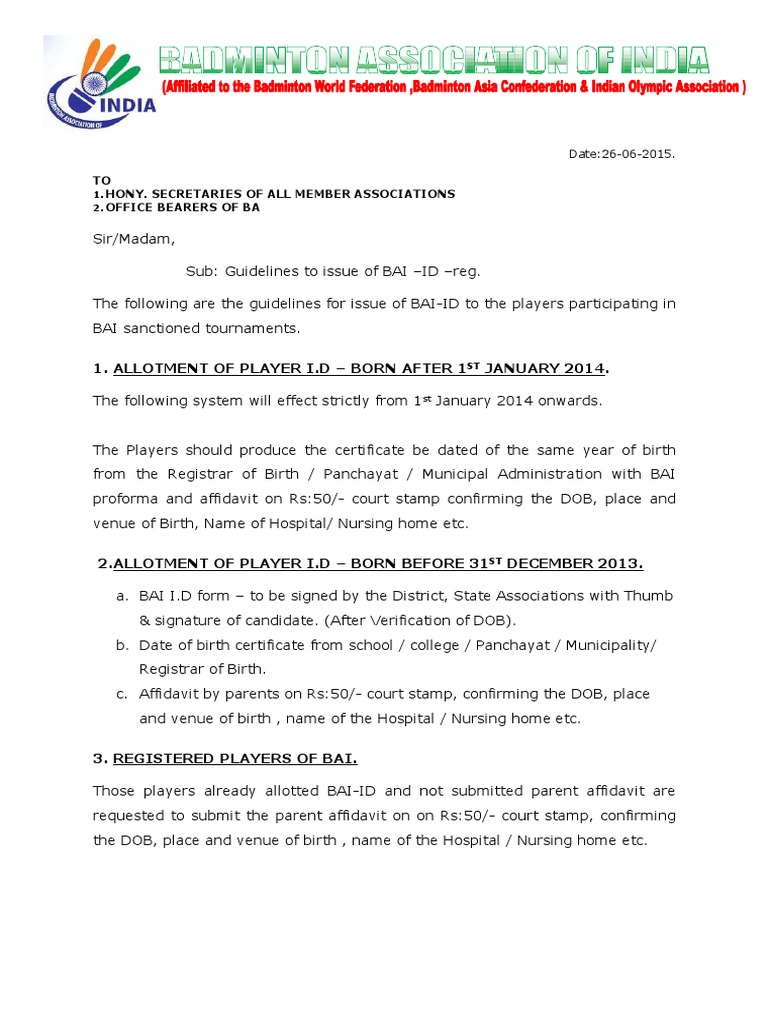 BAI-ID Issuance Guidelines 2015 | PDF