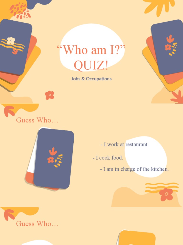 "Who Am I?" Quiz!: Jobs & Occupations | PDF