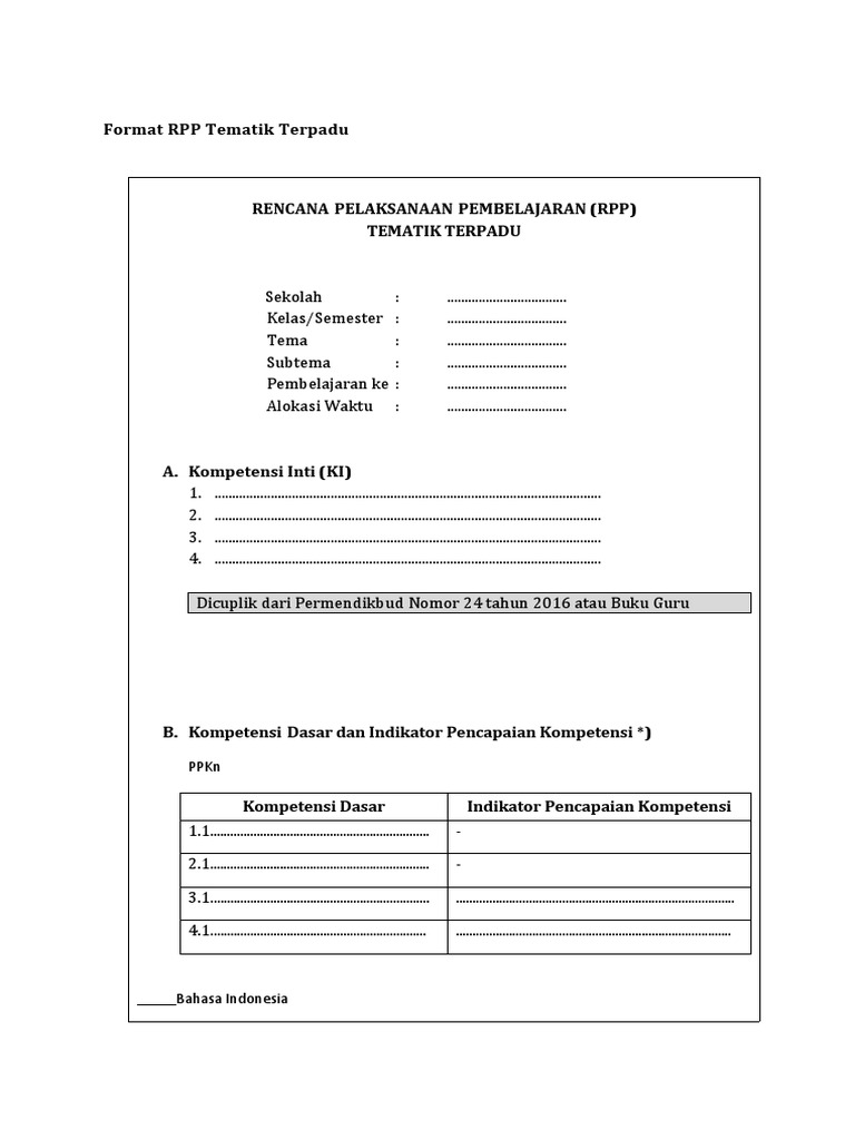 Contoh RPP | PDF