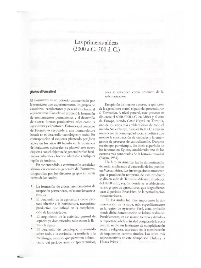 Las Primeras Aldeas | PDF