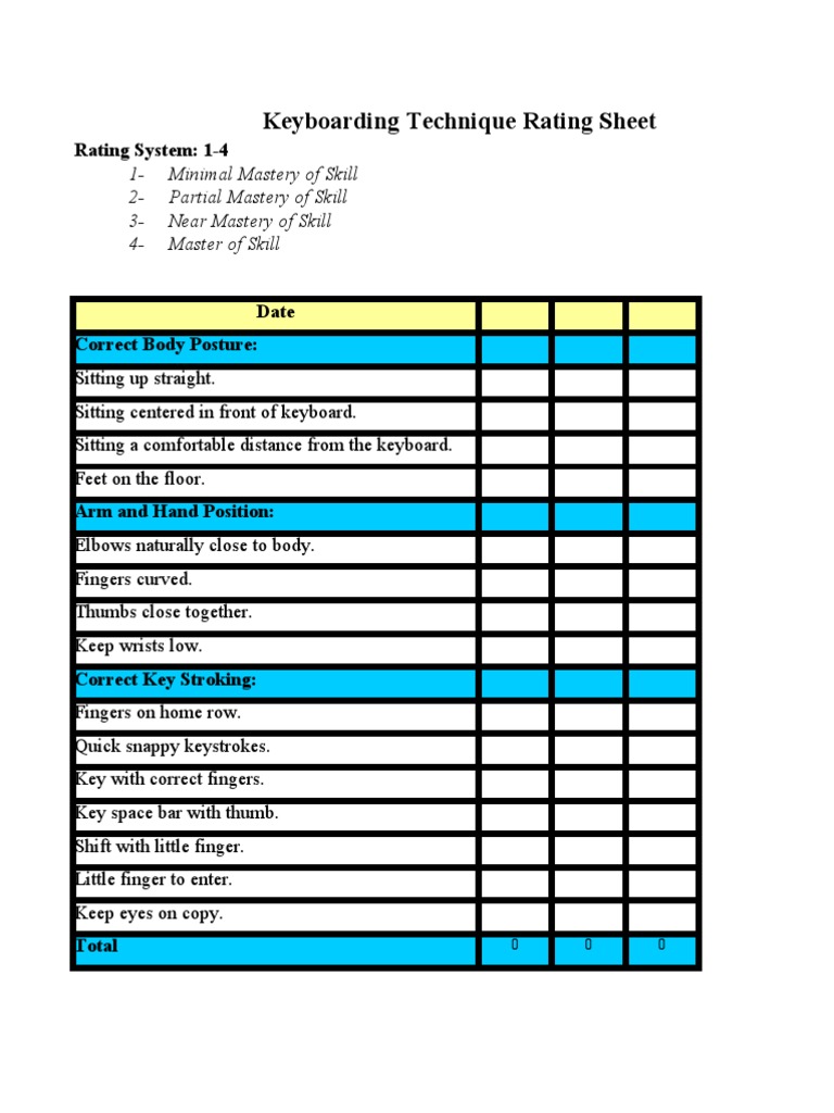 Keyboarding Technique