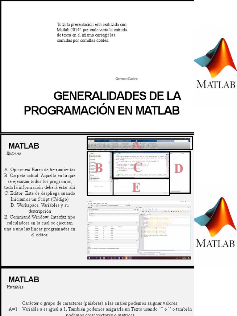 Generalidades de La Programación en Matlab | PDF | Flujo de control | Matriz (Matemáticas)