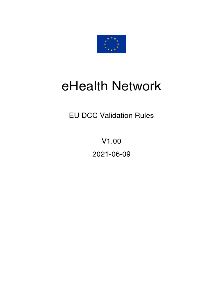 Eu DCC Validation Rules en | PDF | Json | Computer Science