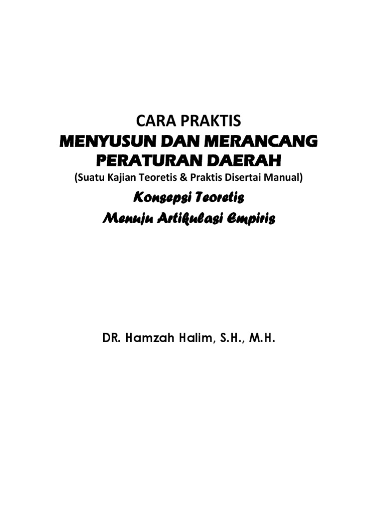 Buku Cara Praktis Menyusun & Merancang PERDA | PDF
