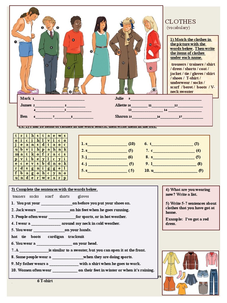 Clothes: Answer Key | PDF | Sweater | Clothing