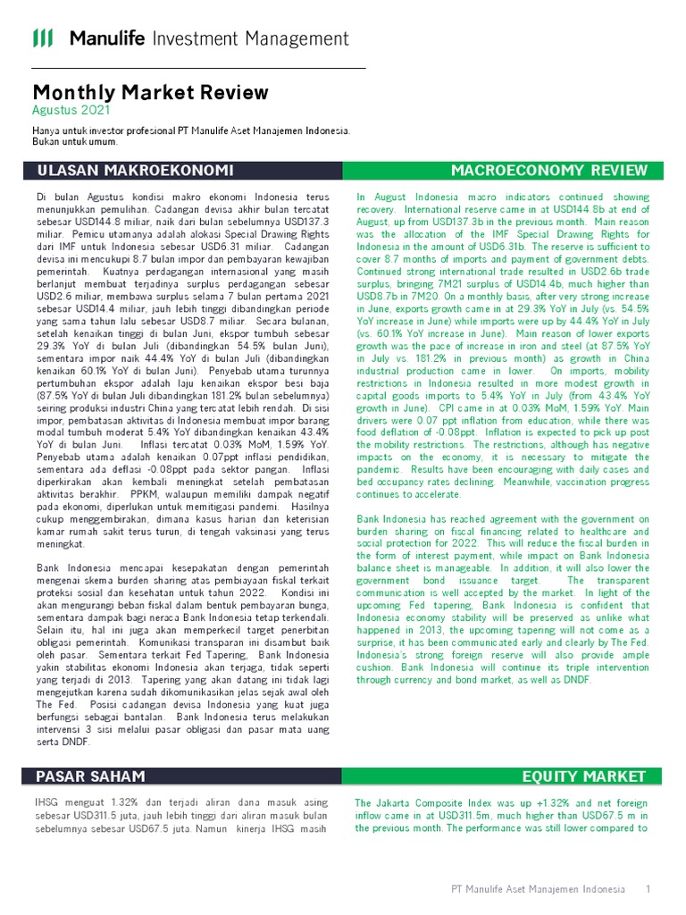 Monthly Market Review: Ulasan Makroekonomi Macroeconomy Review | PDF ...