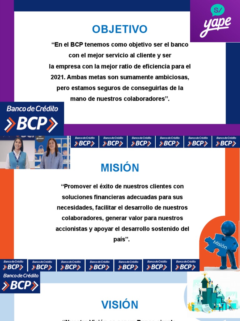 Objetivo - Misión y Visión de BCP | PDF