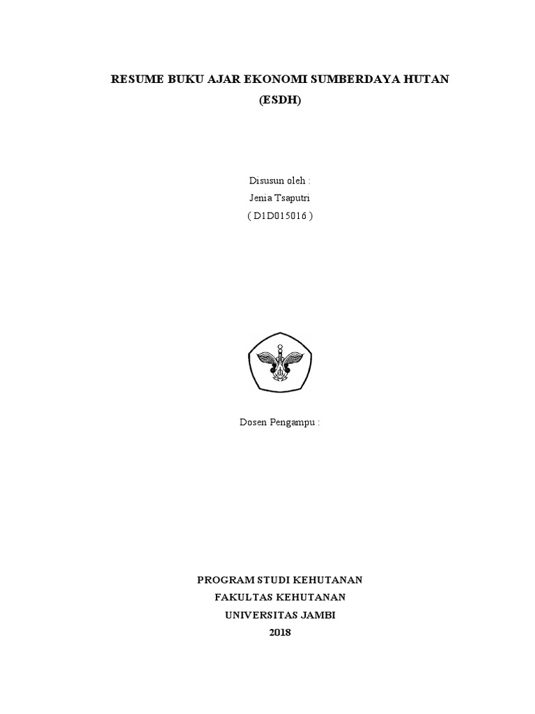 RESUME BUKU AJAR ESDH Word | PDF