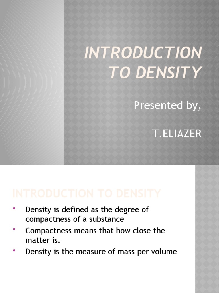 Understanding Density: Mass, Volume, and Matter | PDF | Density | Matter