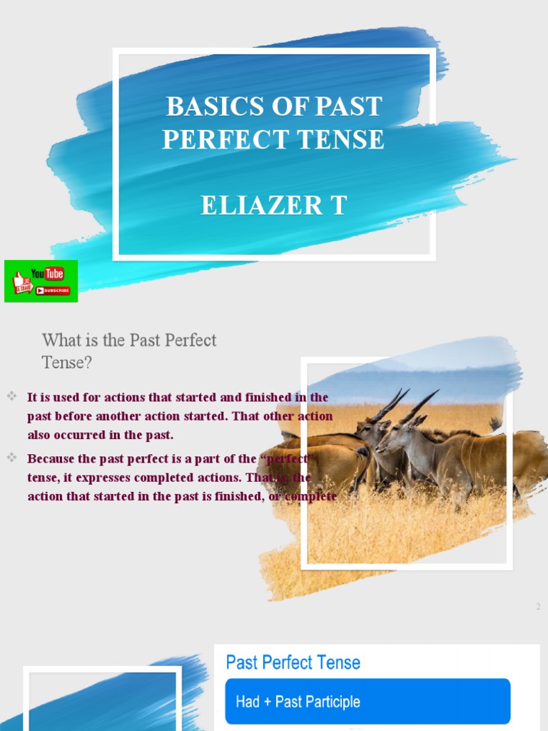 Understanding Past Perfect Tense | PDF | Grammatical Tense | Perfect ...