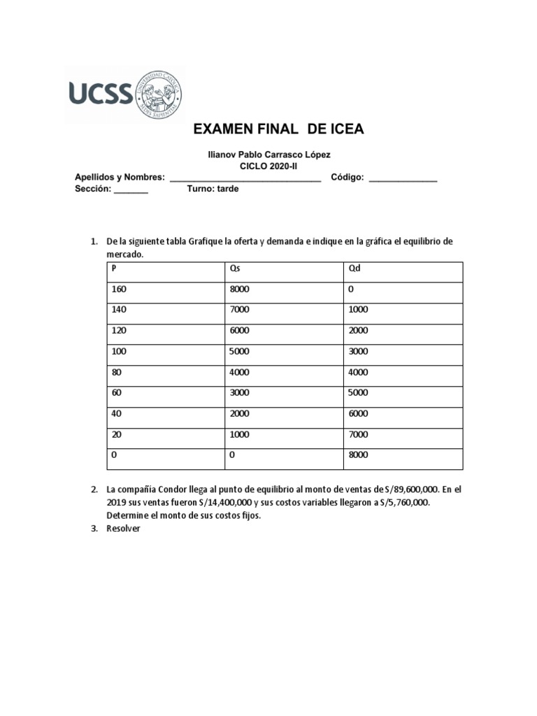 Examen Final de Icea 20202 | PDF