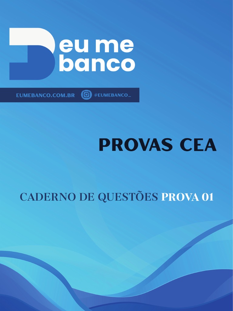 Caderno de Provas CEA - Eu Me Banco | PDF | Comprovante de depósito | Renda fixa