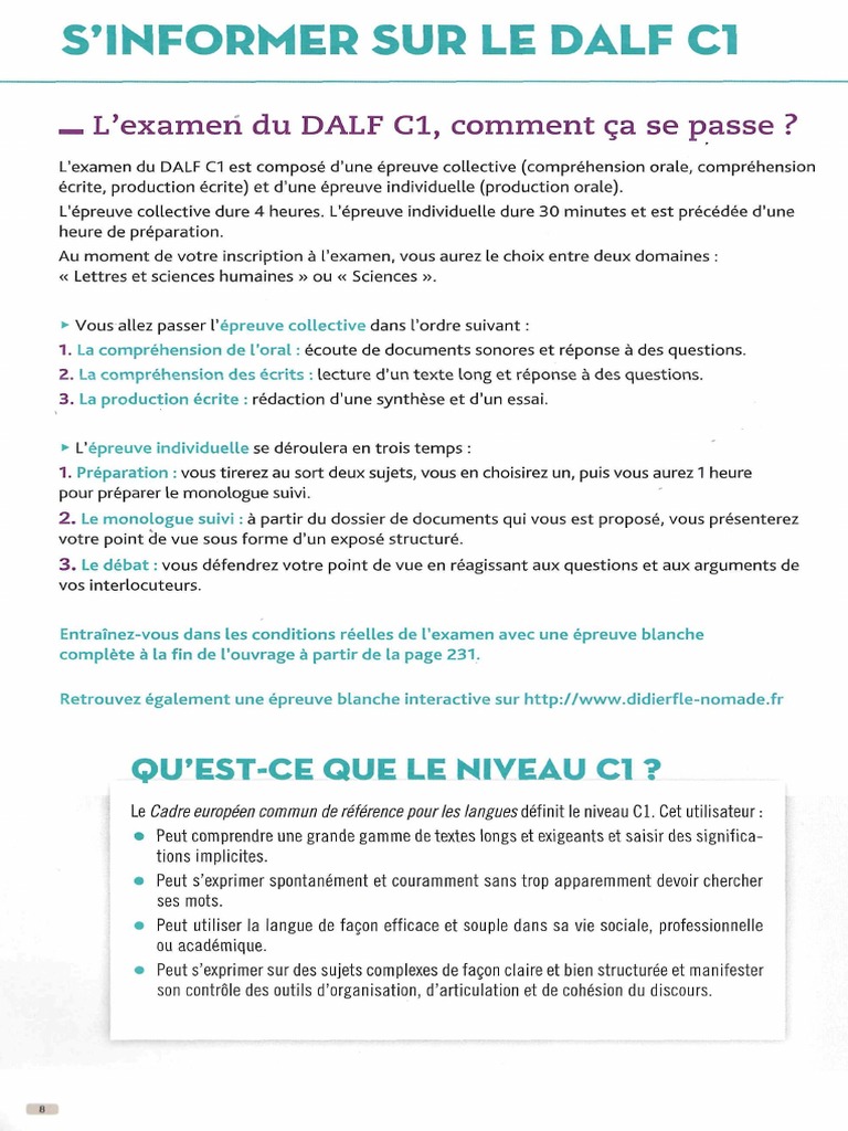Guide Complet de l'Examen DALF C1 | PDF | Arts du langage et discipline