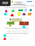 Evaluación Figuras 2D y 3D Primero Básico | PDF | Rectángulo ...