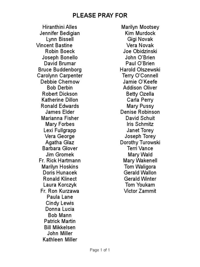 November '21 Sick List | PDF