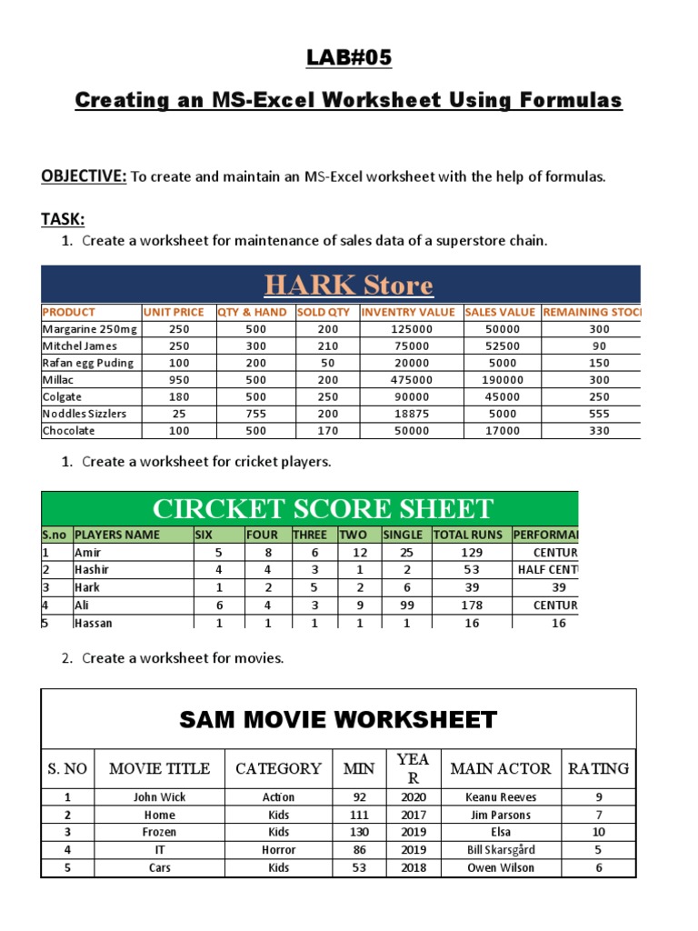 HARK Store: Circket Score Sheet | PDF