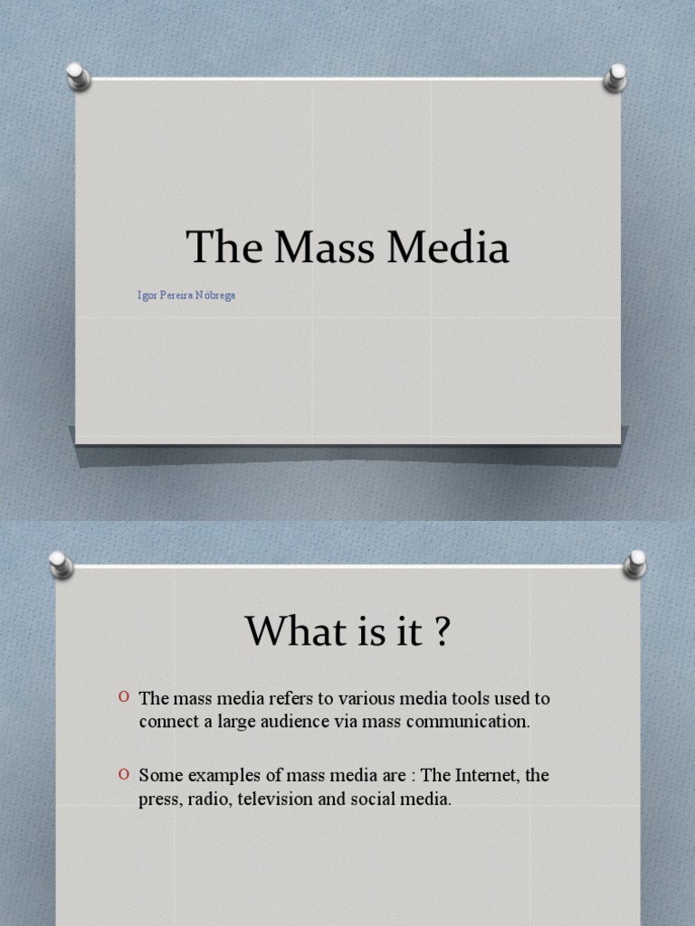 Mass Media Types and Impact | PDF | Mass Media | Internet