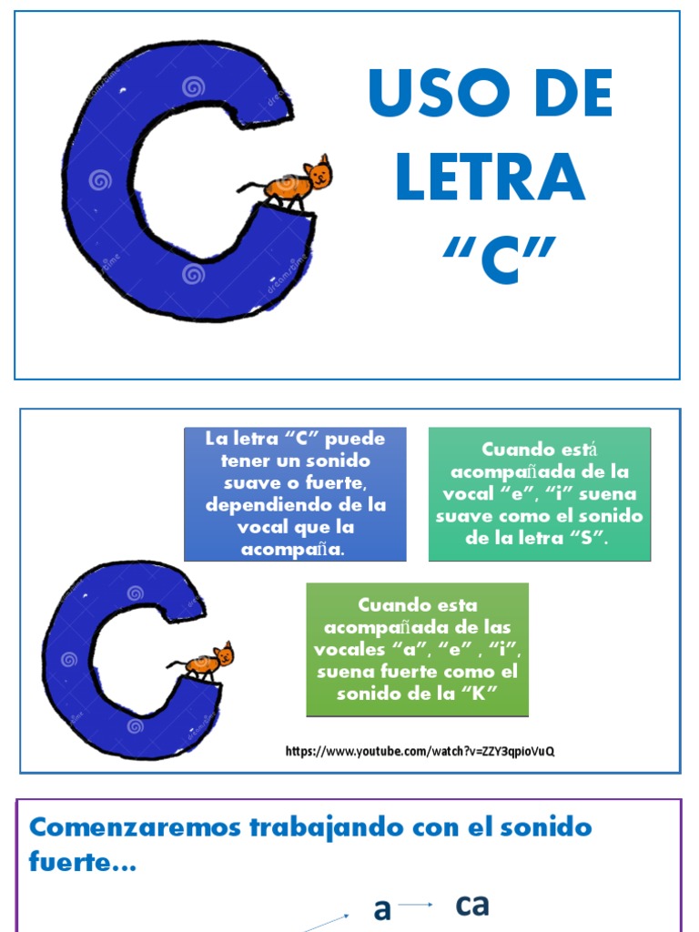 Sonidos de la letra C: fuerte y suave | PDF
