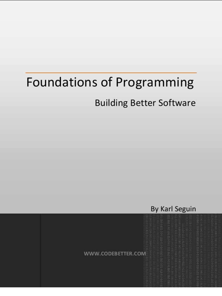 Foundations Of Programming PDF